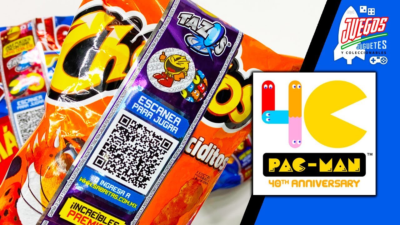 Tazos de PACMAN 40 aniversario en Cheetos y Ruffles - JJyC